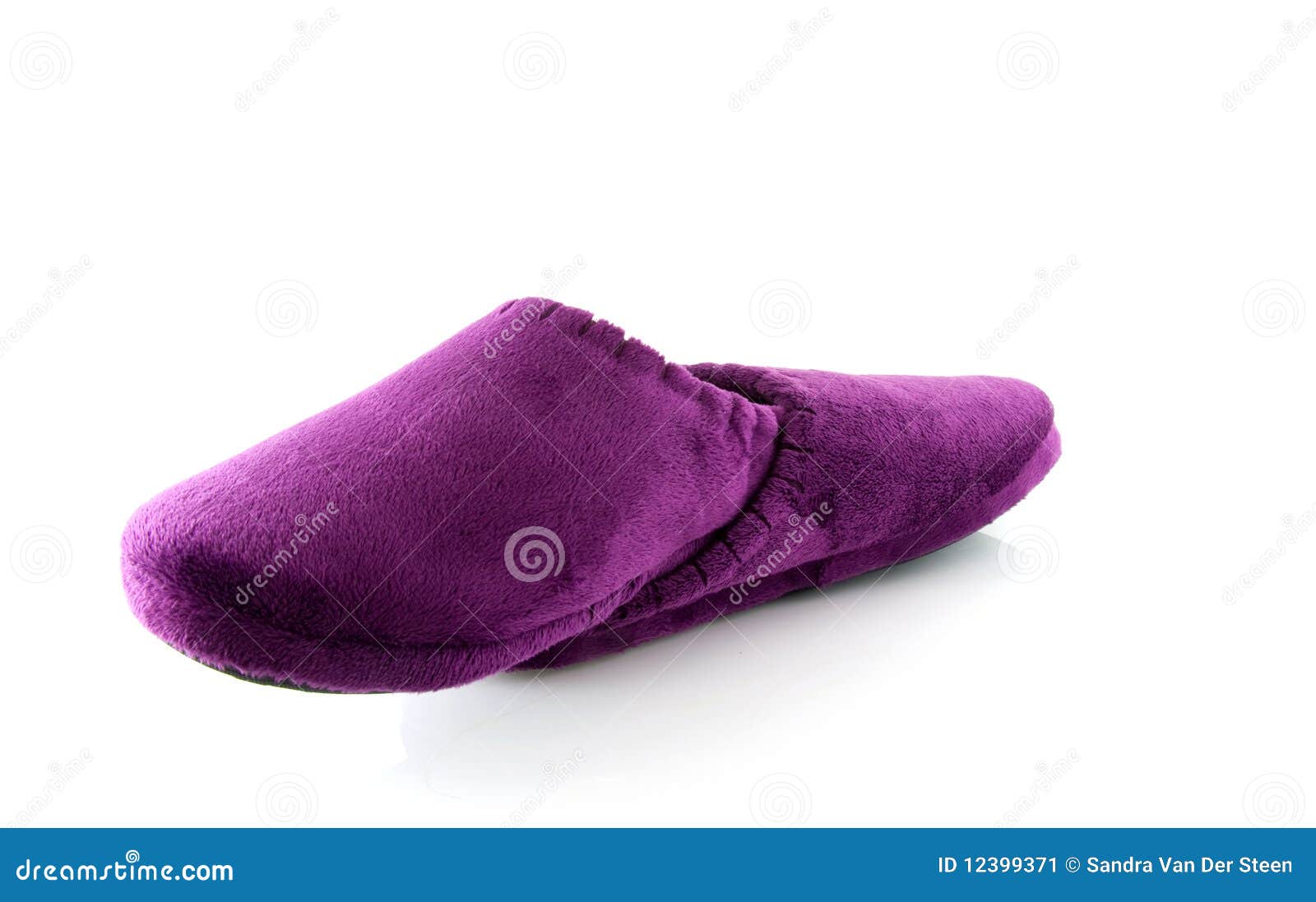 Pair of purple slippers stock image. Image of wear, fashion - 12399371
