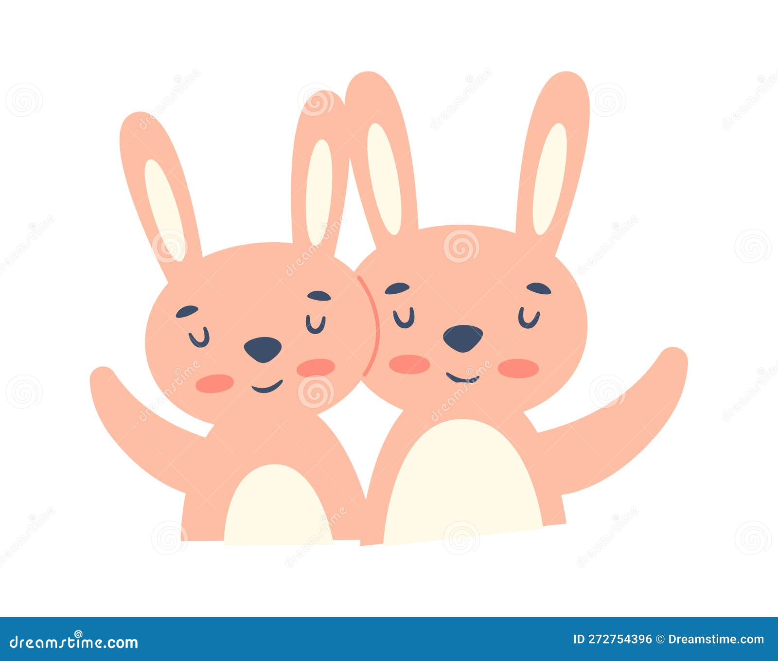 Pair of Rabbits stock vector. Illustration of exotic - 272754396