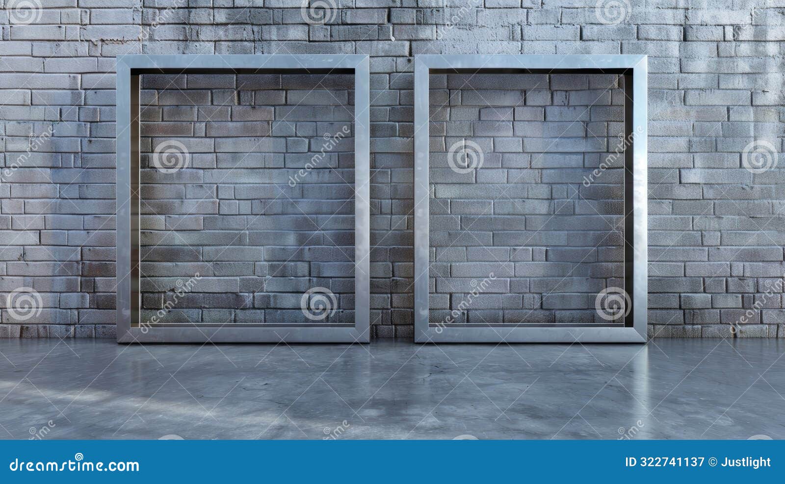 A Pair of Rectangular Frames with a Sleek Metallic Finish and Sharp ...