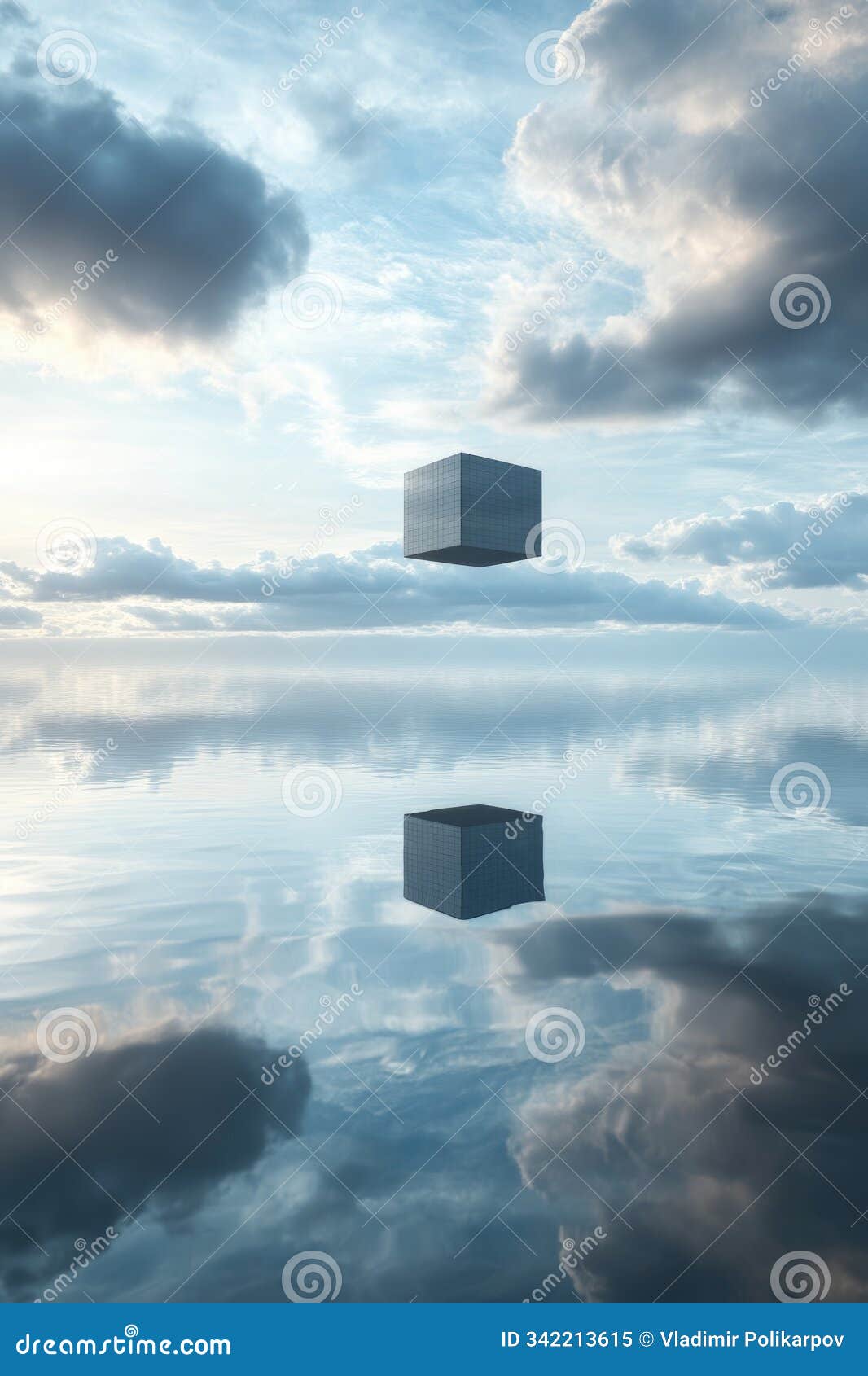 A Pair of Rectangular Objects Floating on the Surface of a Body of ...