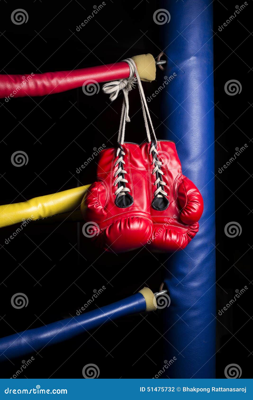 A Pair of Red Boxing Gloves Stock Photo - Image of protective, lighting ...