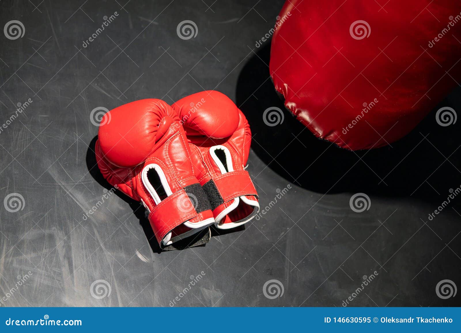 Pair of Red Boxing Gloves in Boxing Ring Stock Image - Image of boxing ...