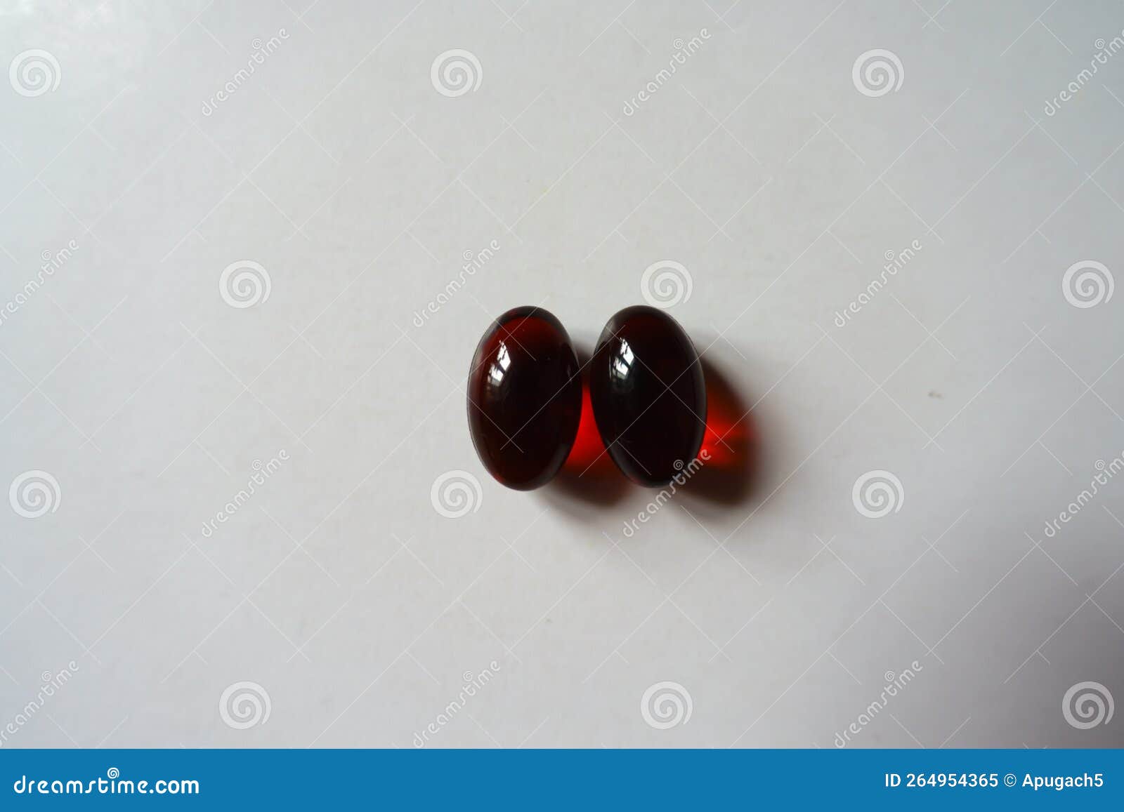 Pair of Red Capsules of Krill Oil Stock Image - Image of health ...