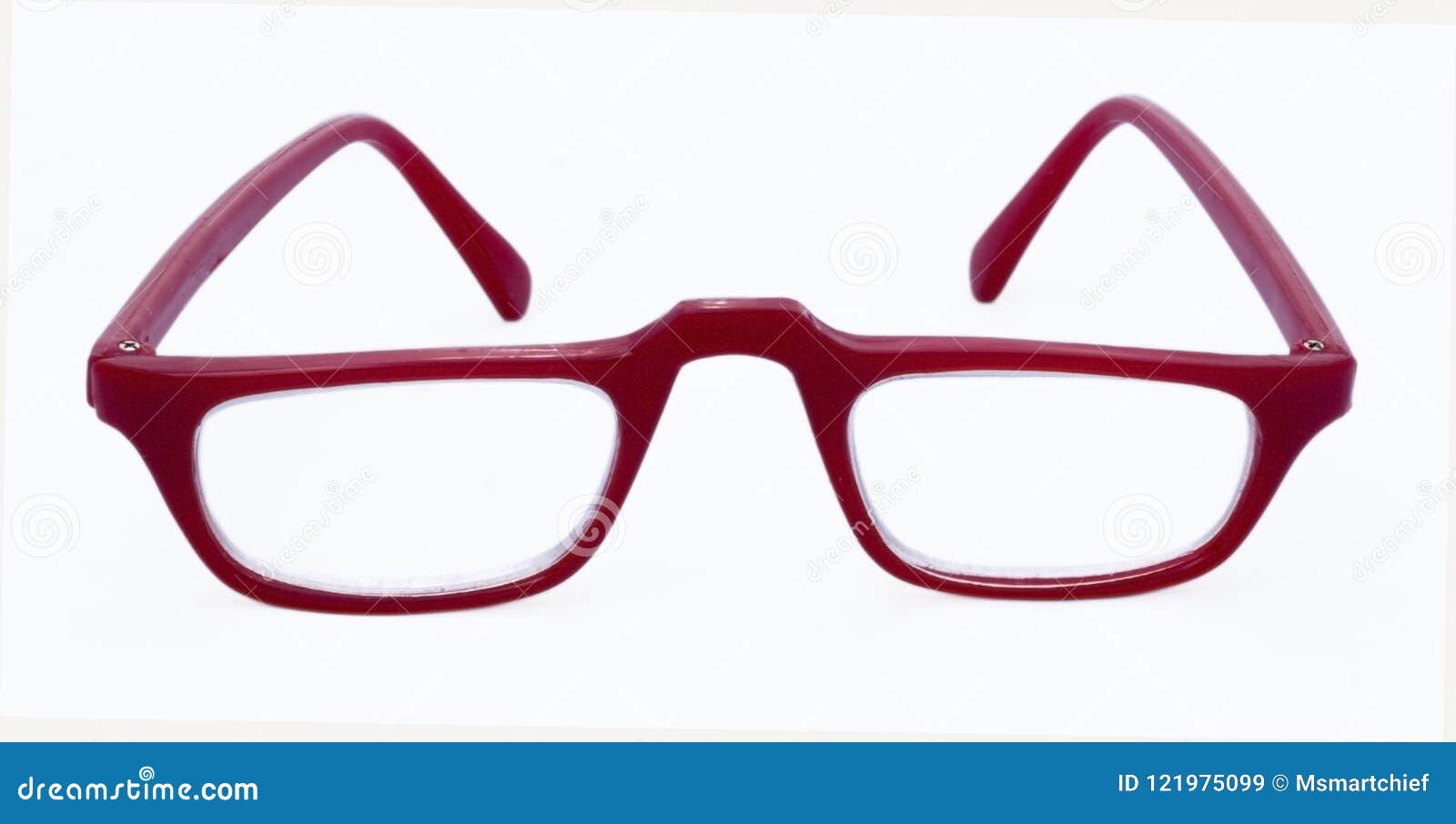 Pair of Red Glasses Frames stock image. Image of isolated - 121975099