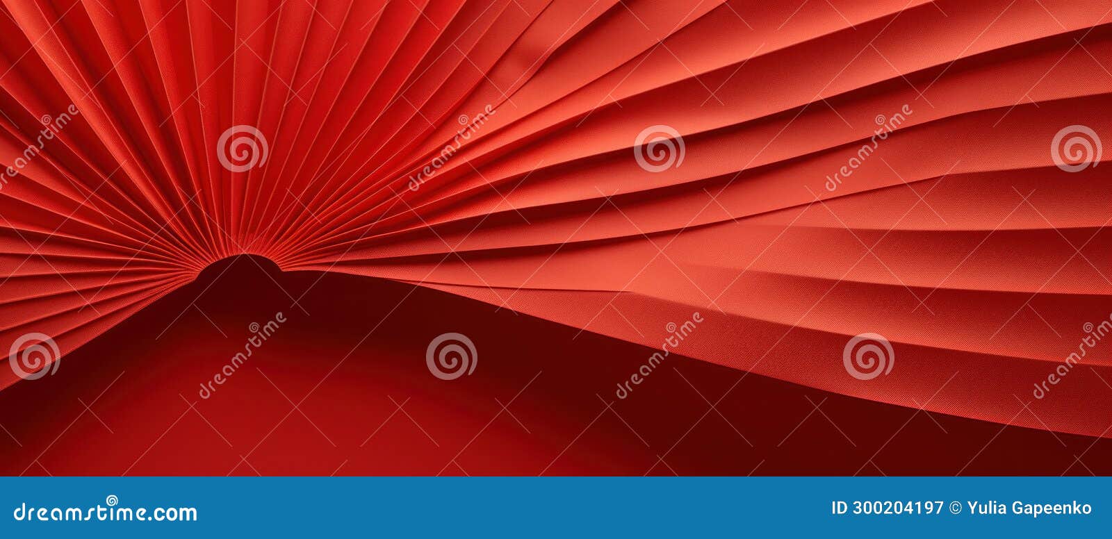 A Pair of Red Paper Fans on a Red Background, Panoramic Scale Stock ...