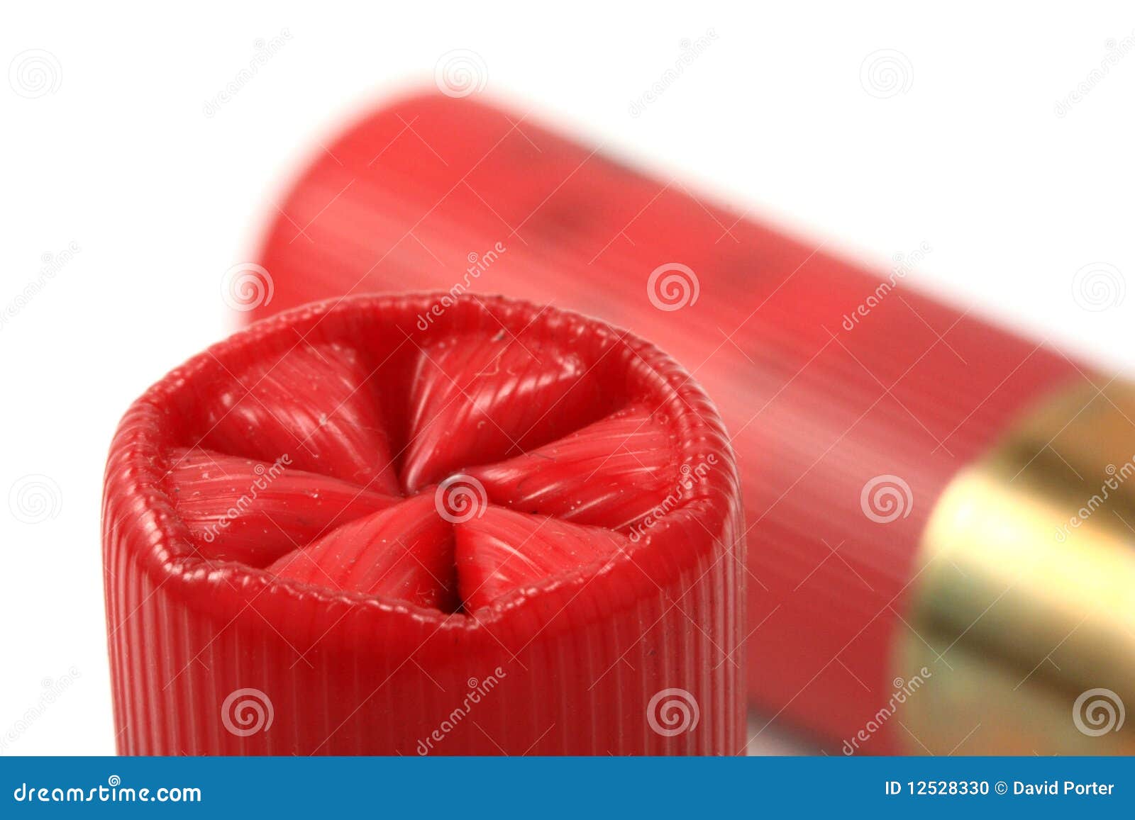 A Pair of Red Shotgun Shells Stock Photo - Image of waterfowl, crimp ...