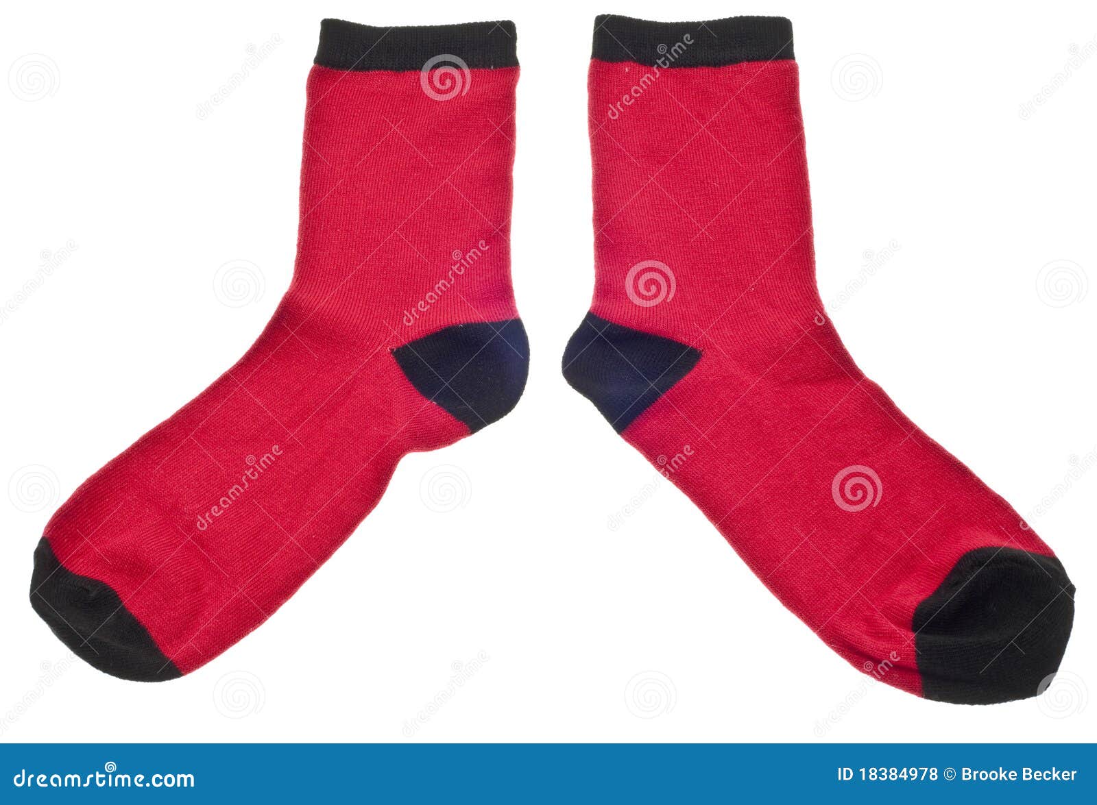 Pair of Red Socks stock photo. Image of sock, clipping - 18384978