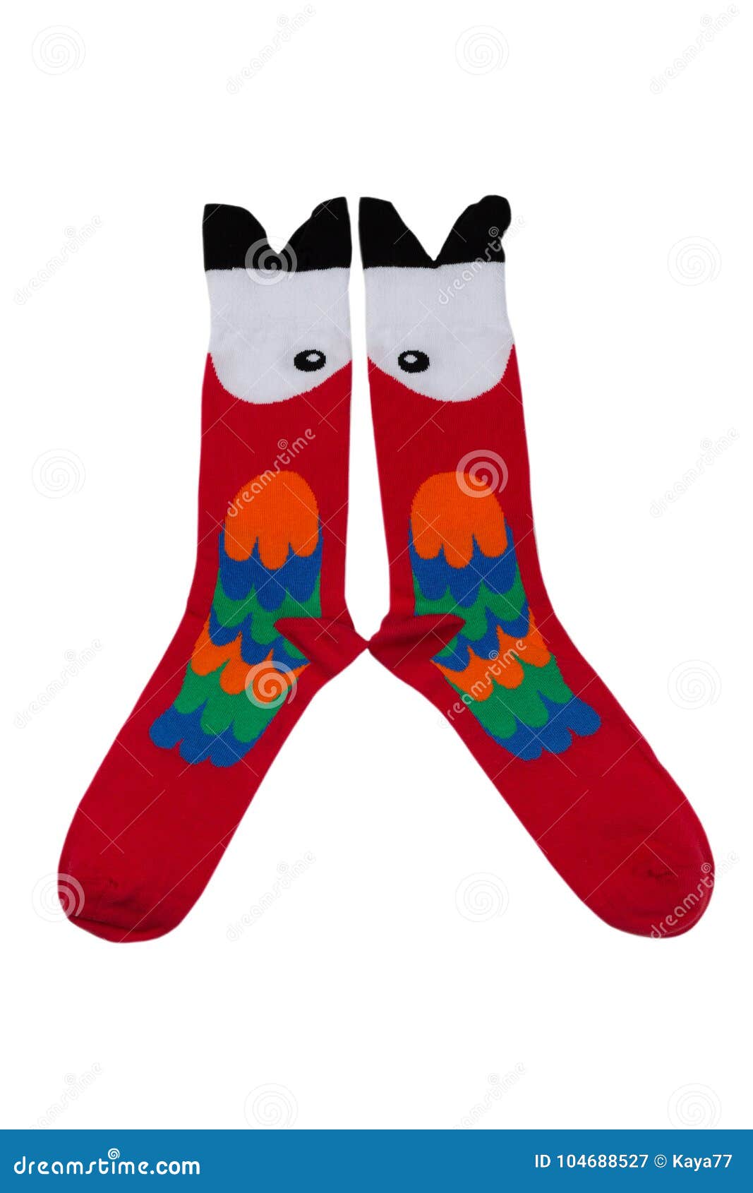 Pair of Red Socks with a Pattern. Stock Image - Image of wool, pair ...