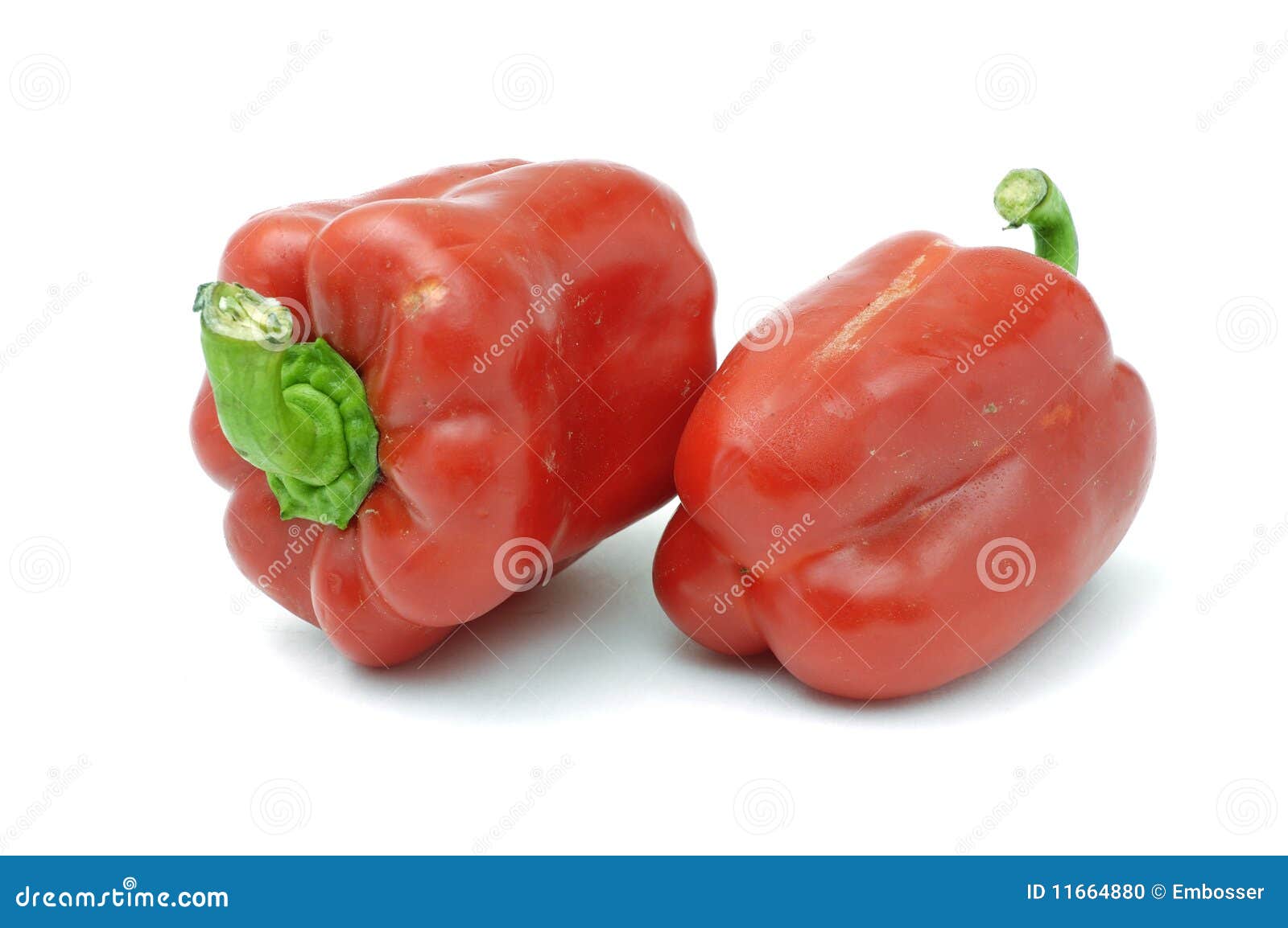 Pair of red sweet Paprica stock photo. Image of vegetable - 11664880