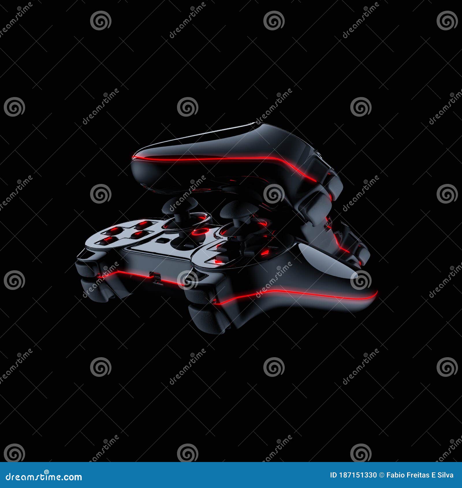 Pair of Videogame Controllers Game Contest Stock Illustration ...