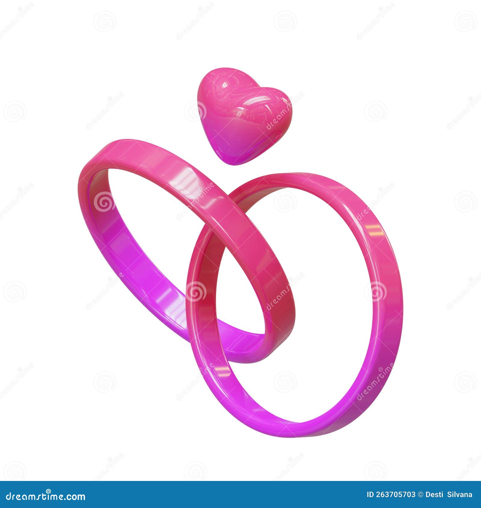 A Pair of Ring 3D Isometric Render Element Stock Image - Illustration ...