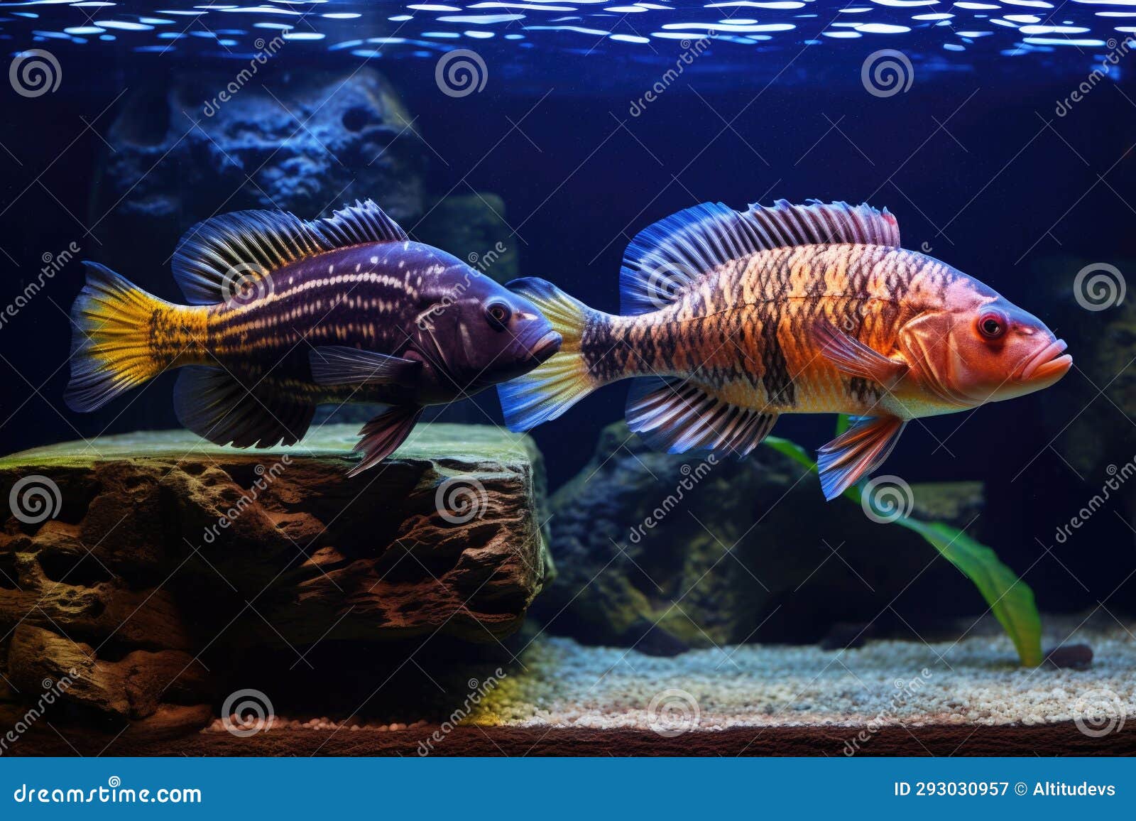 Pair of Robusto Fish in Fish Tank Stock Image - Image of marine ...