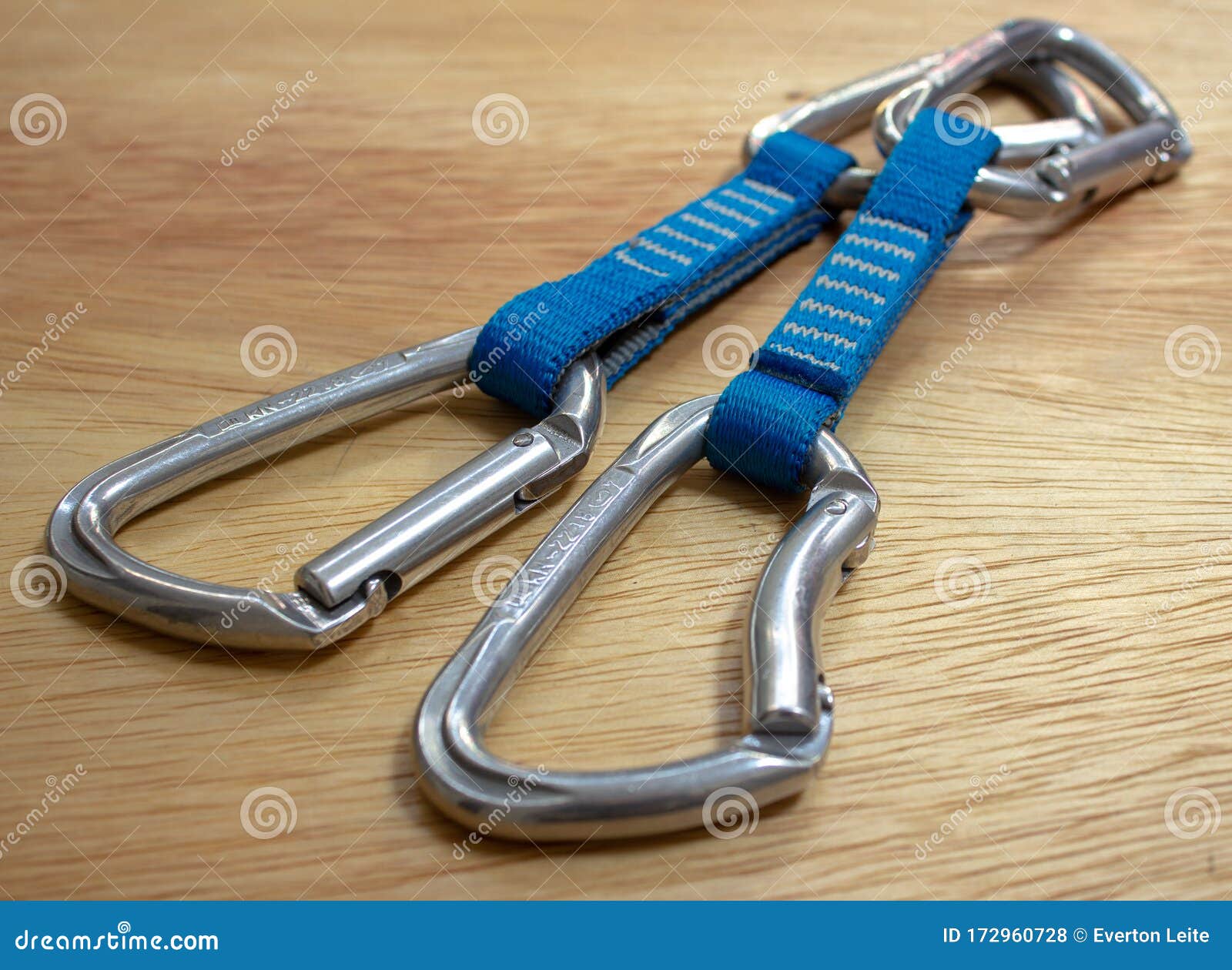 A Pair of Rock Climbing Quickdraws Stock Photo - Image of loop, rock ...