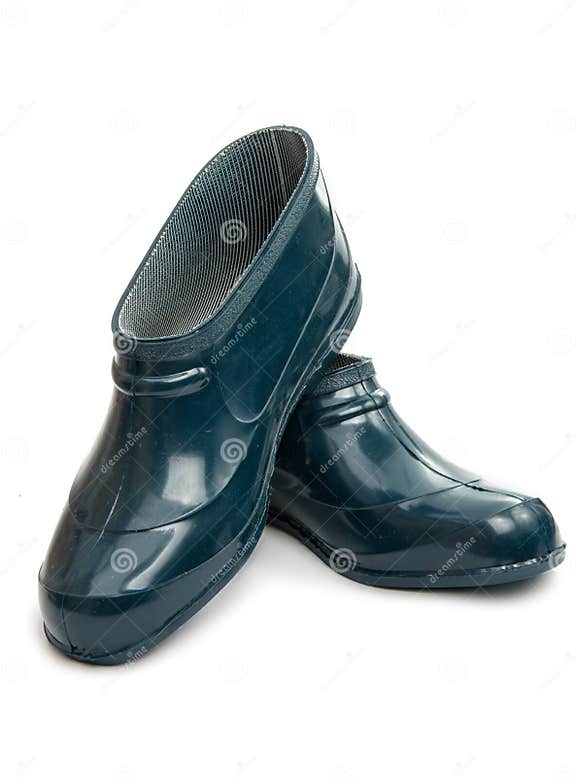 Pair Rubber Galosh Isolated Stock Image - Image of white, season: 78558639