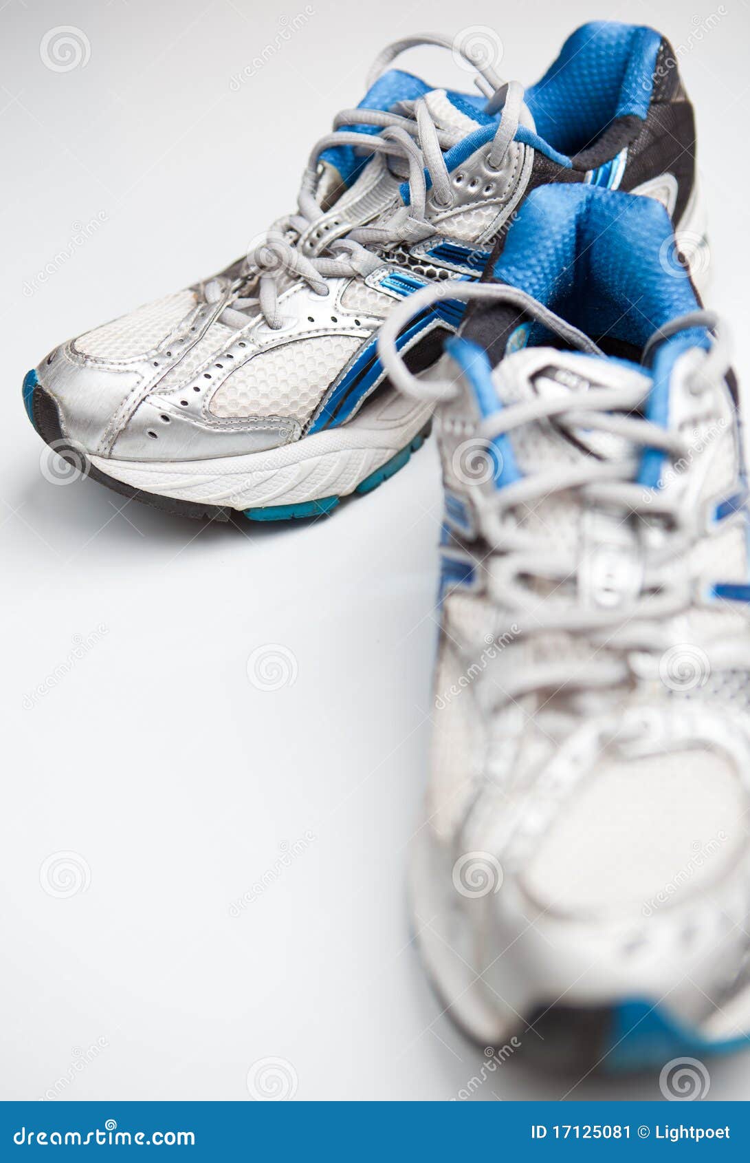 Pair of Running Shoes on a White Background Stock Image - Image of ...
