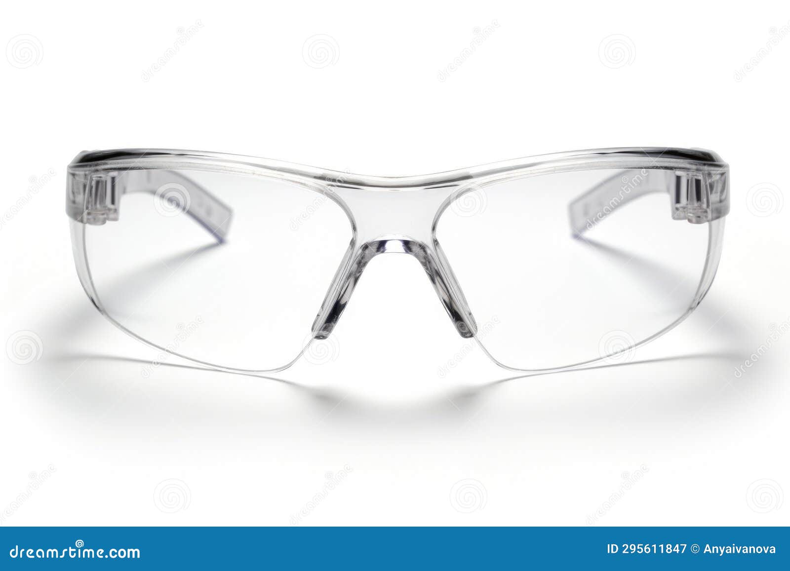 A Pair of Safety Glasses on a White Background Stock Image - Image of ...