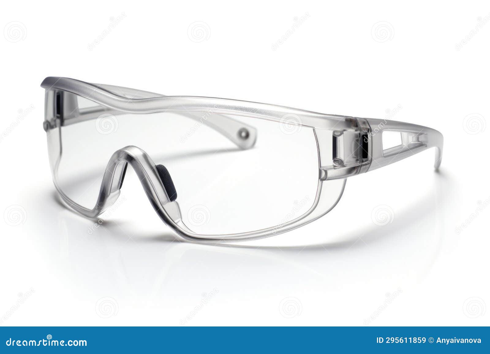 A Pair of Safety Glasses on a White Surface Stock Image - Image of ...