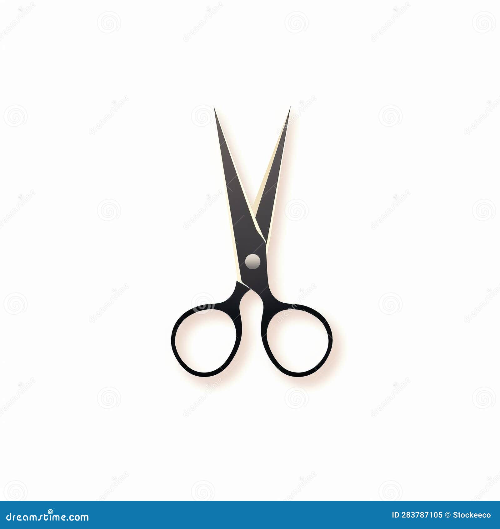 Minimalist Vector Illustration of Black Flat Small Shears Stock ...
