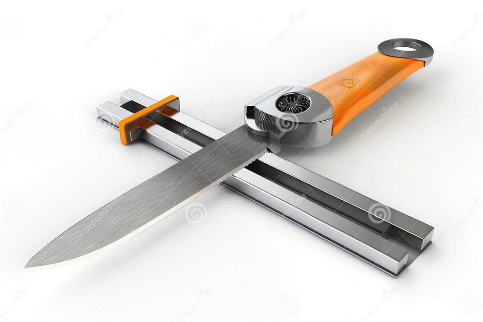 A Pair of Scissors and a Hammer Placed on a Clean White Surface for Use ...