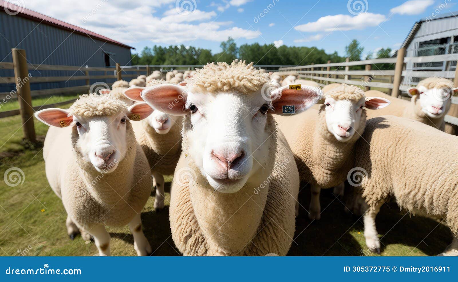 A Pair of Sheep Sharing a Tender Moment, Their Heads Gently Touching in ...