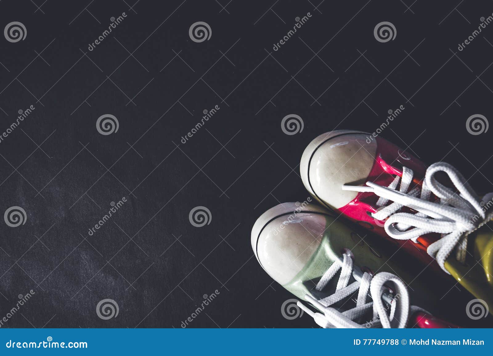 Pair of Shoes Arranged on the Bottom Right Corner for this Shot. Stock ...