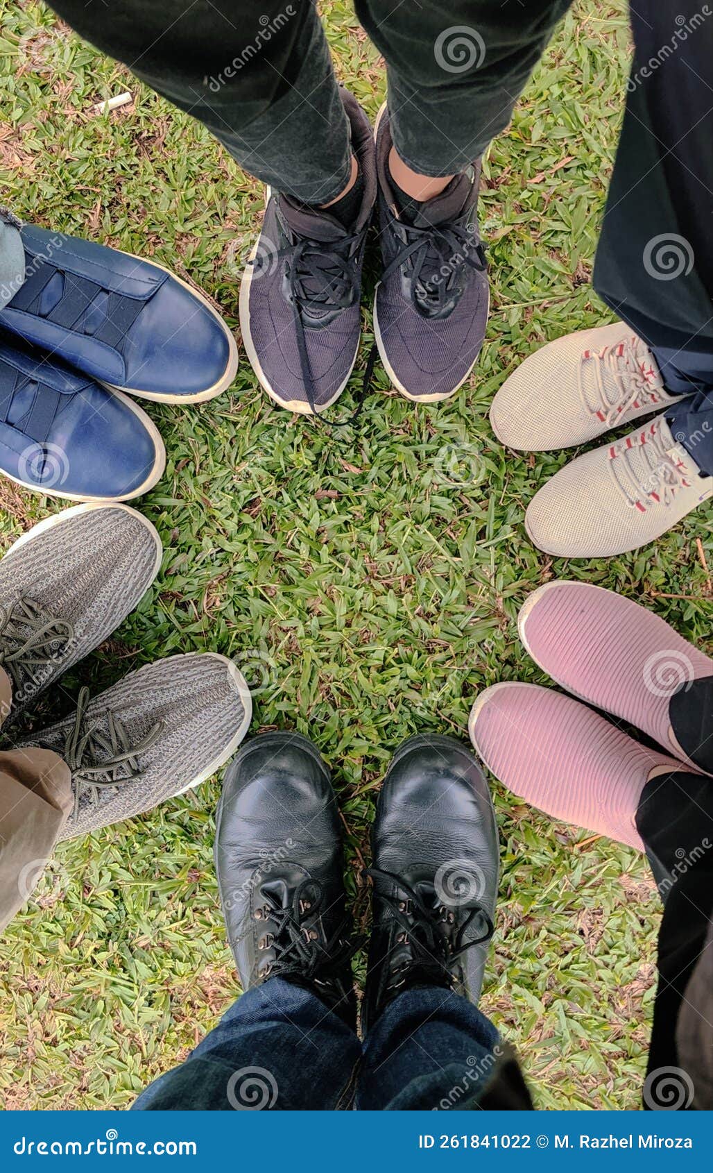 6 Pair of Shoes Making a Circles Together Stock Photo - Image of ...