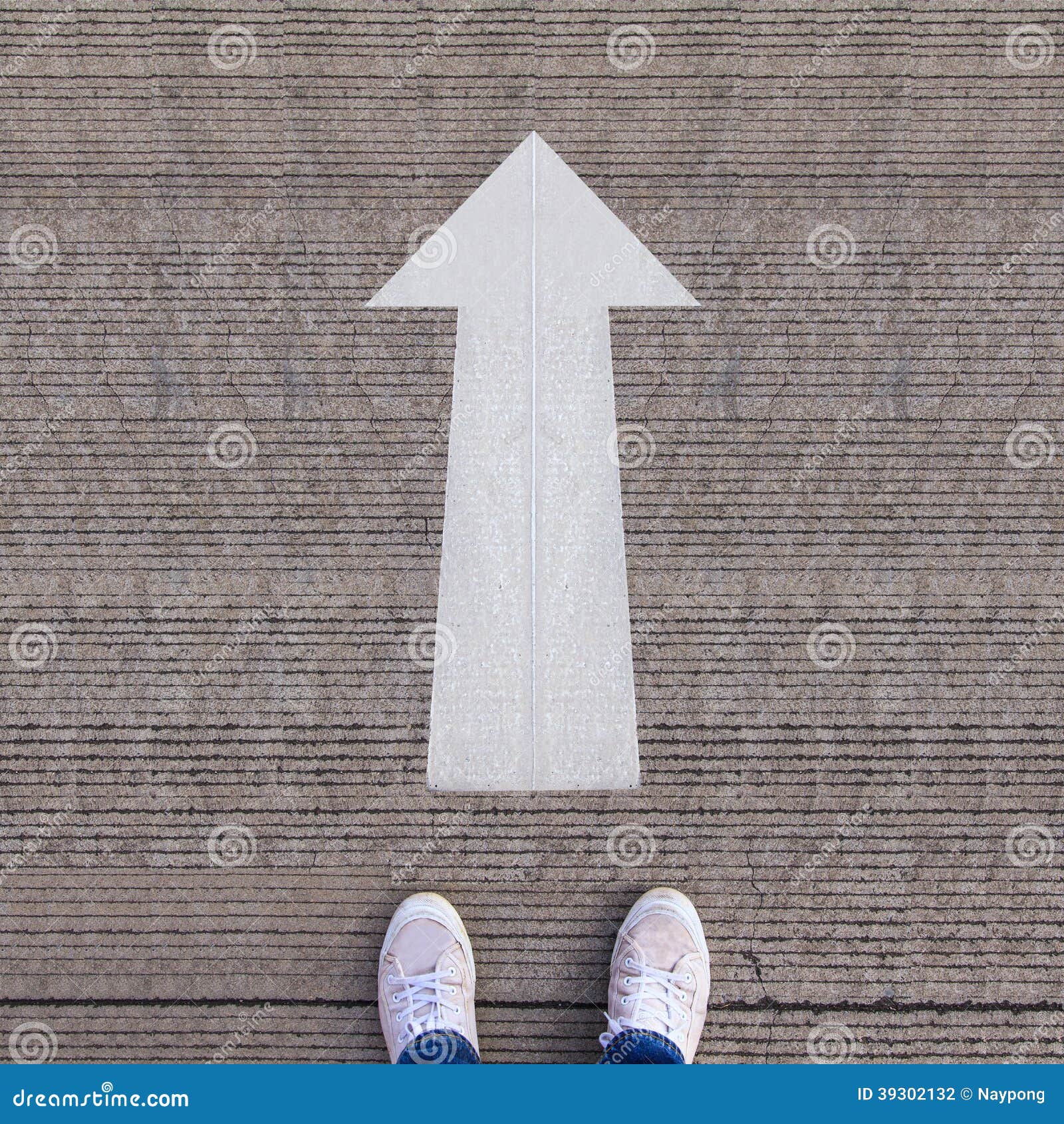 Pair of Shoes Standing on Walkway Stock Photo - Image of decision, mark ...