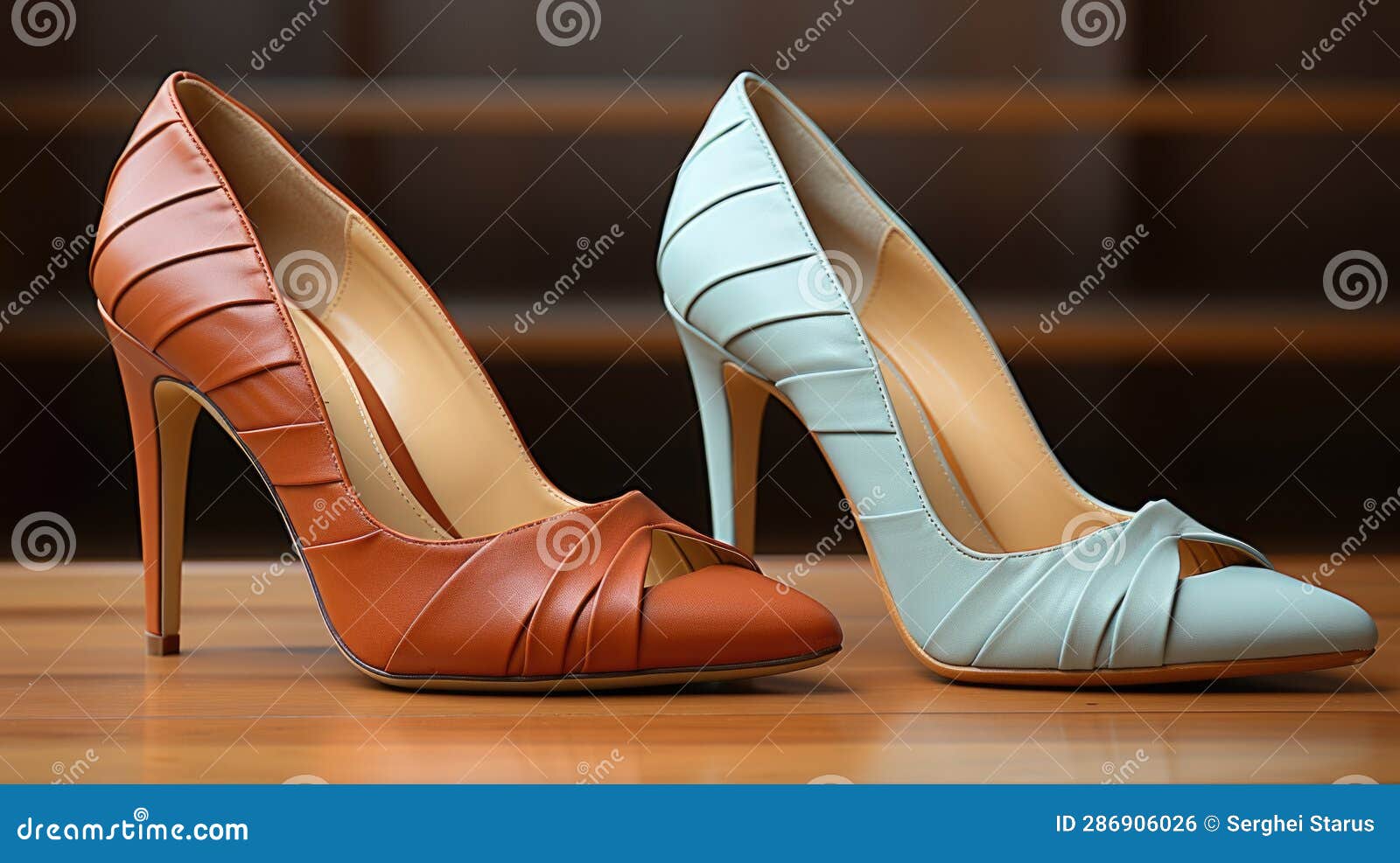 A Pair of Shoes on a Table. Generative AI Image. Stock Photo - Image of ...