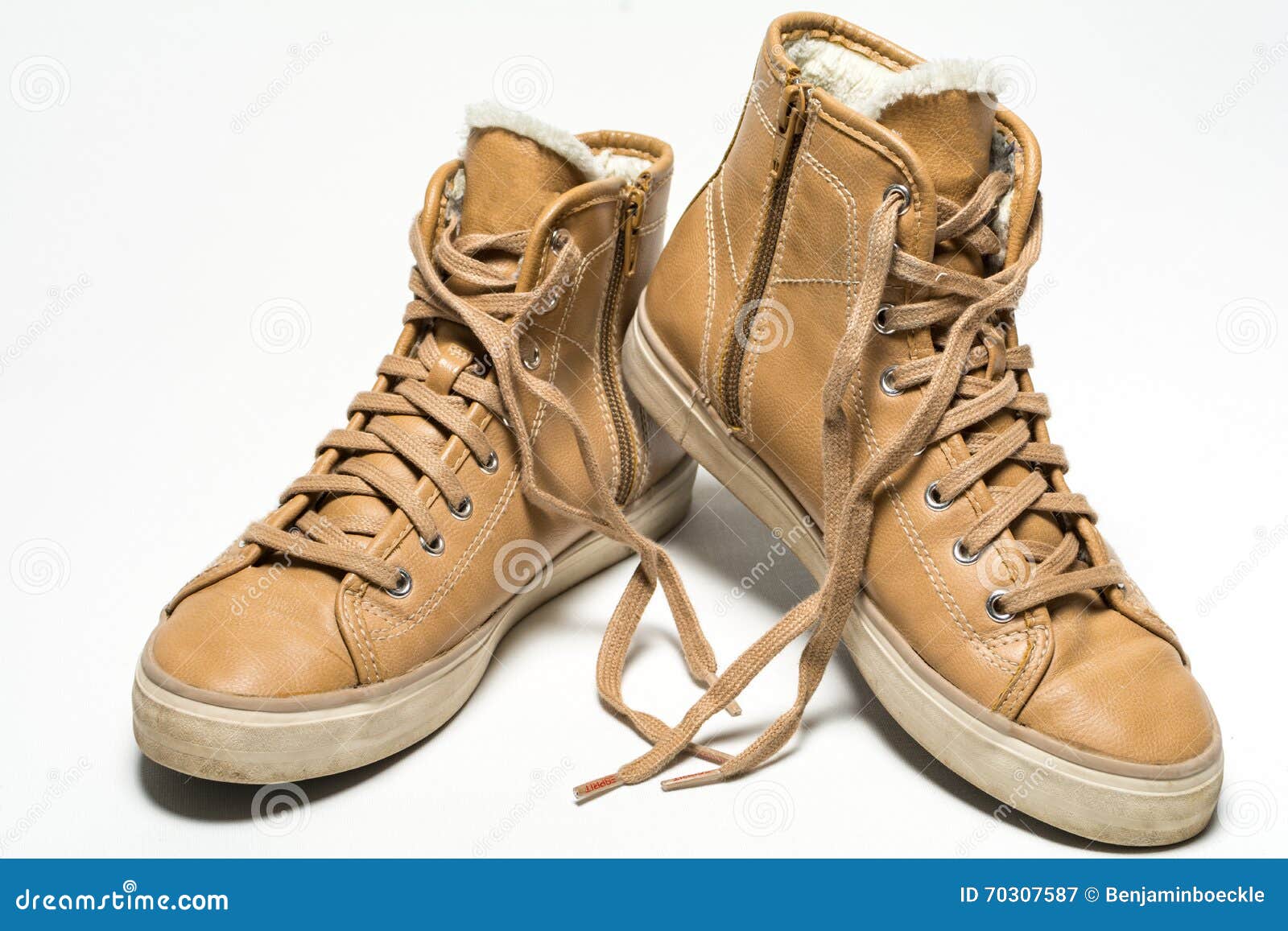 Pair of Shoes on White Background Stock Image - Image of grey, rubber ...