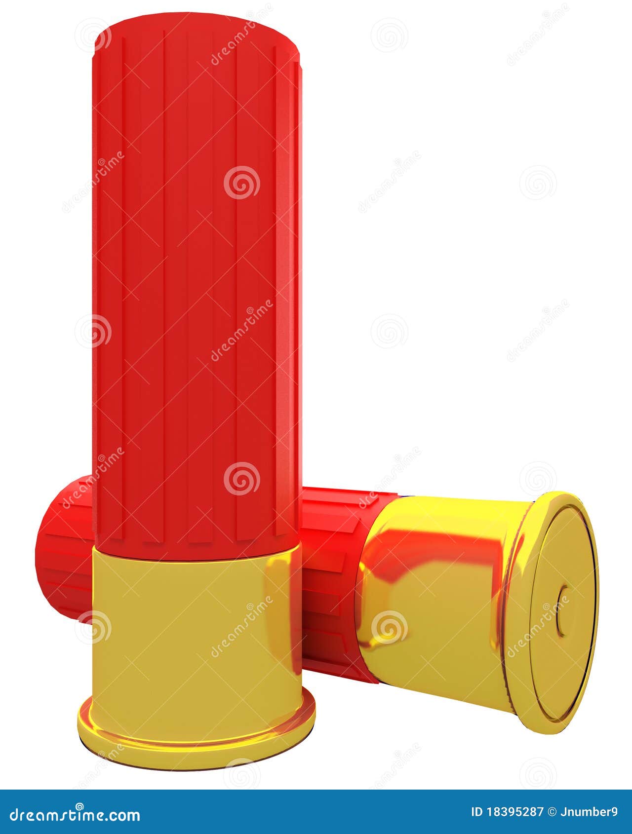 Pair of shotgun shells stock illustration. Illustration of edge - 18395287