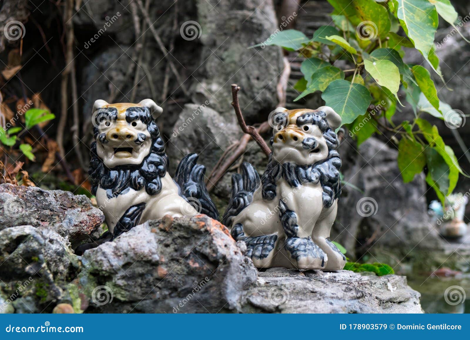 Foo Dogs stock image. Image of door, baked, oriental - 178903579