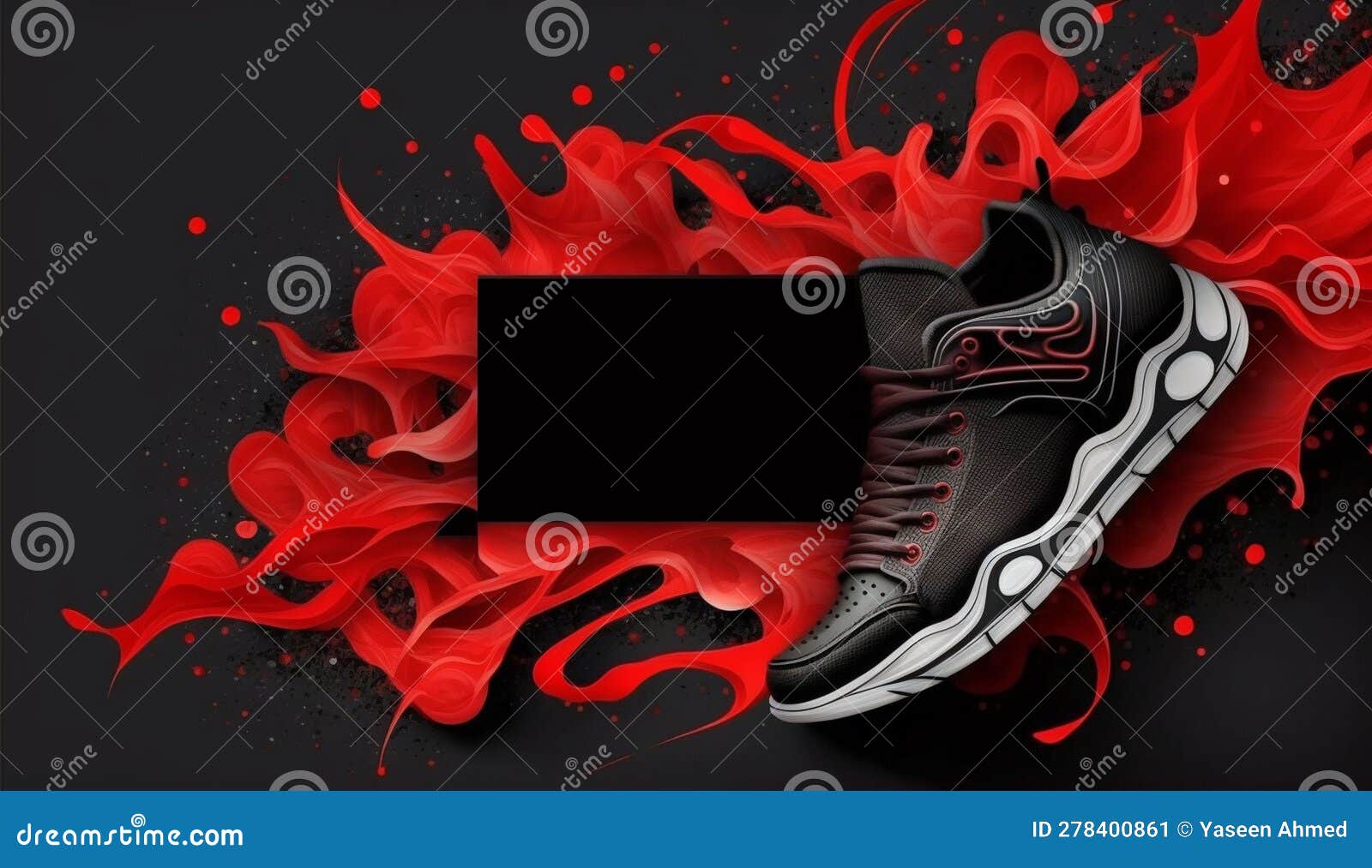 Shoe Banner with Empty Space. Stock Illustration - Illustration of ...