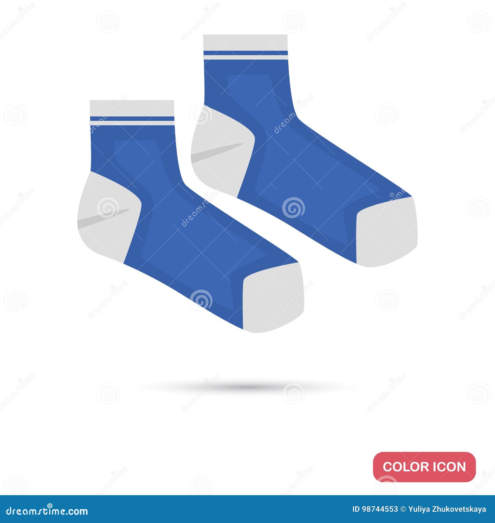 Pair Socks Color Flat Icon for Web and Mobile Design Stock Vector ...