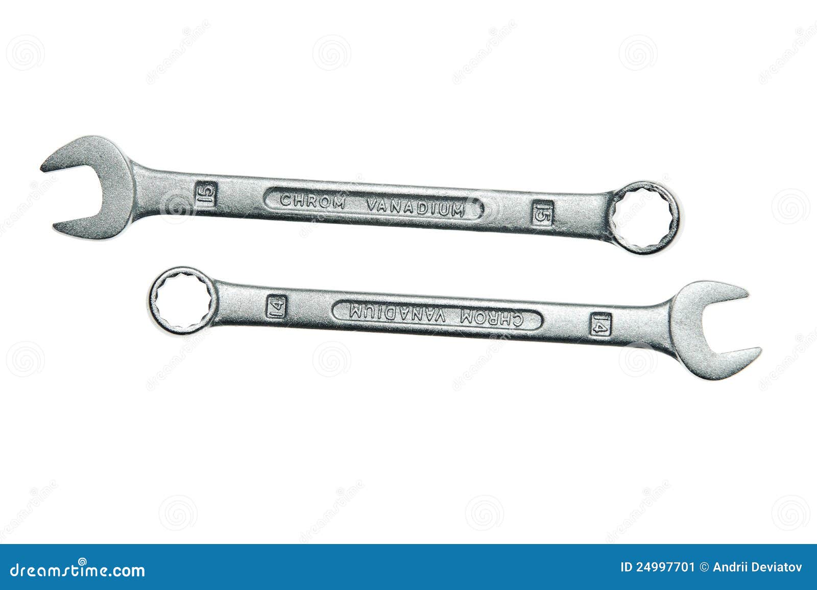 Pair of spanners, isolated stock image. Image of spanner - 24997701