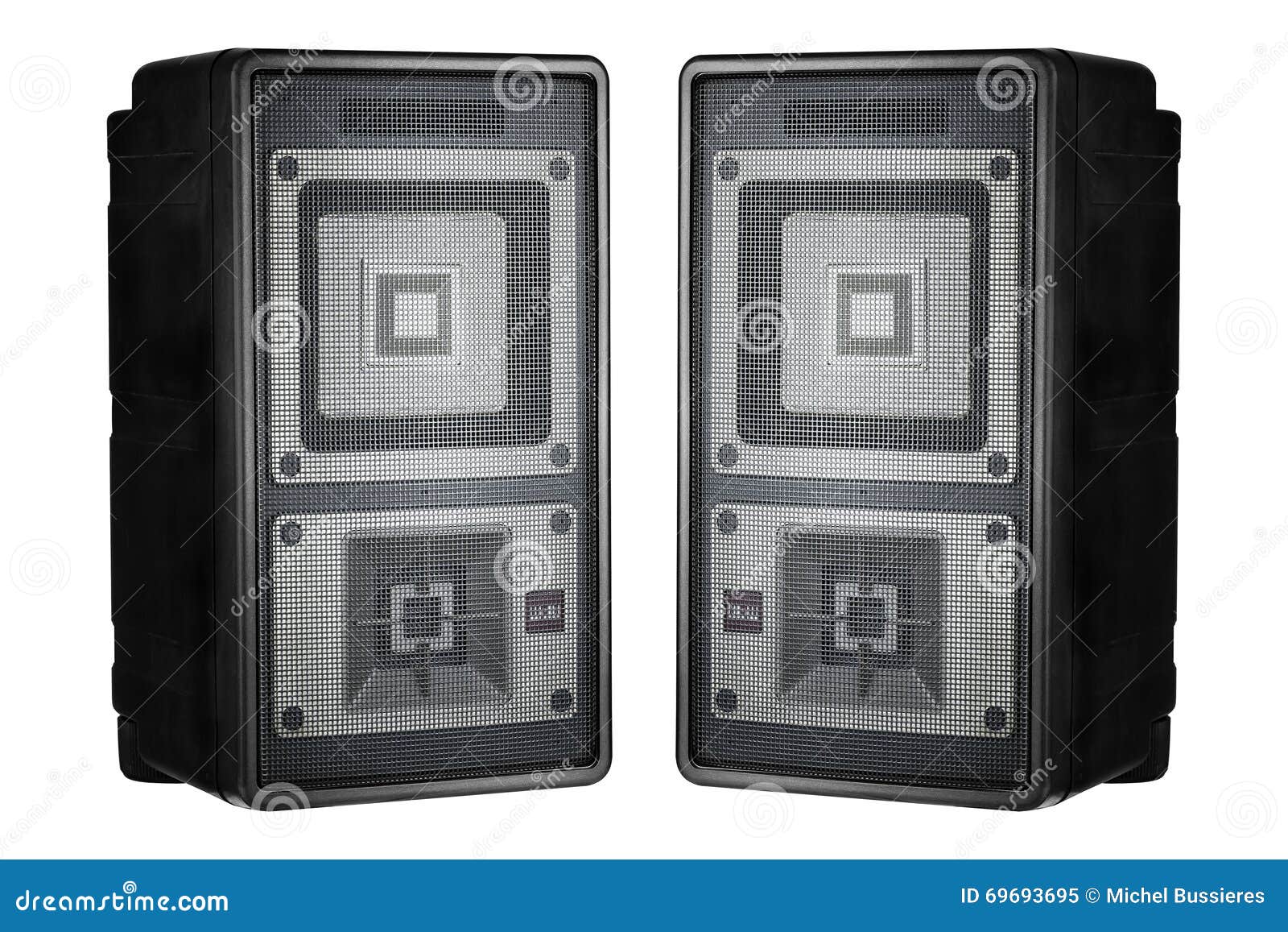 Pair of speakers stock image. Illustration of band, radio - 69693695