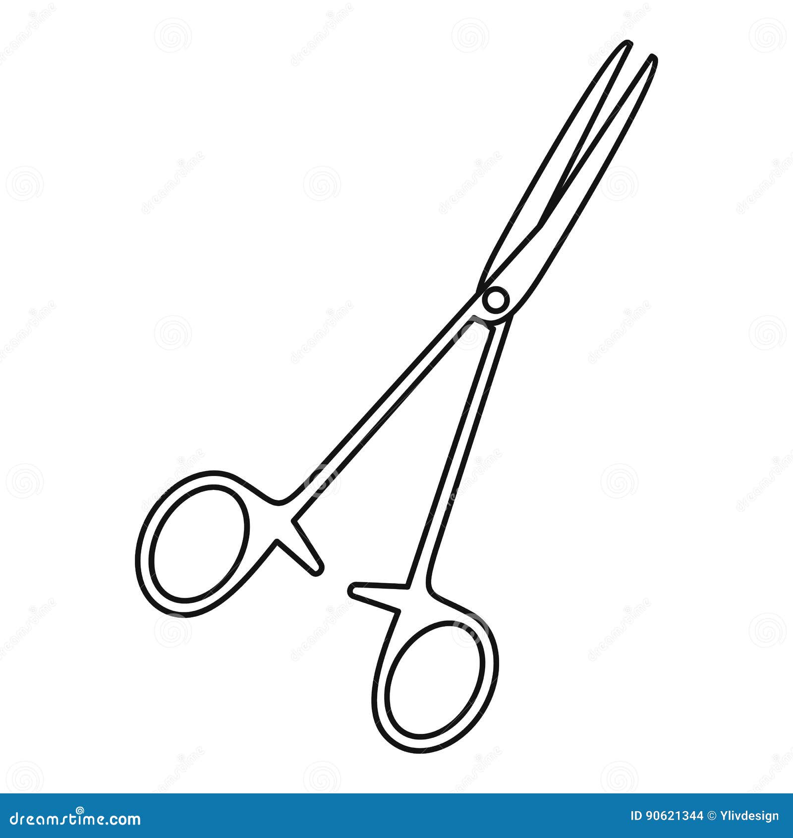Pair of Stainless Steel Surgical Forceps Icon Stock Vector ...