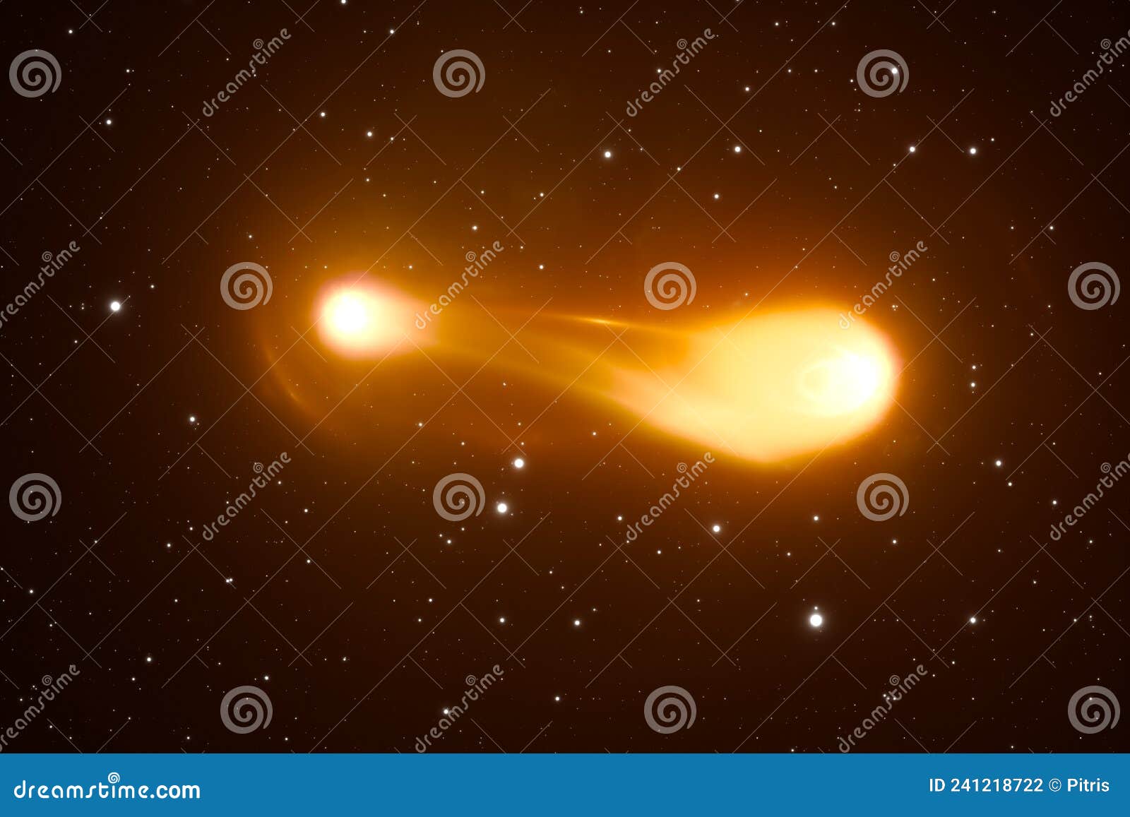 The Pair of Stars is on a Spiraling Collision Course. Merging of Two ...
