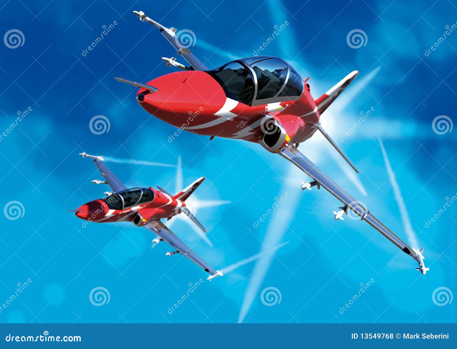 A Pair of Stylised BAE Hawks Stock Illustration - Illustration of power ...