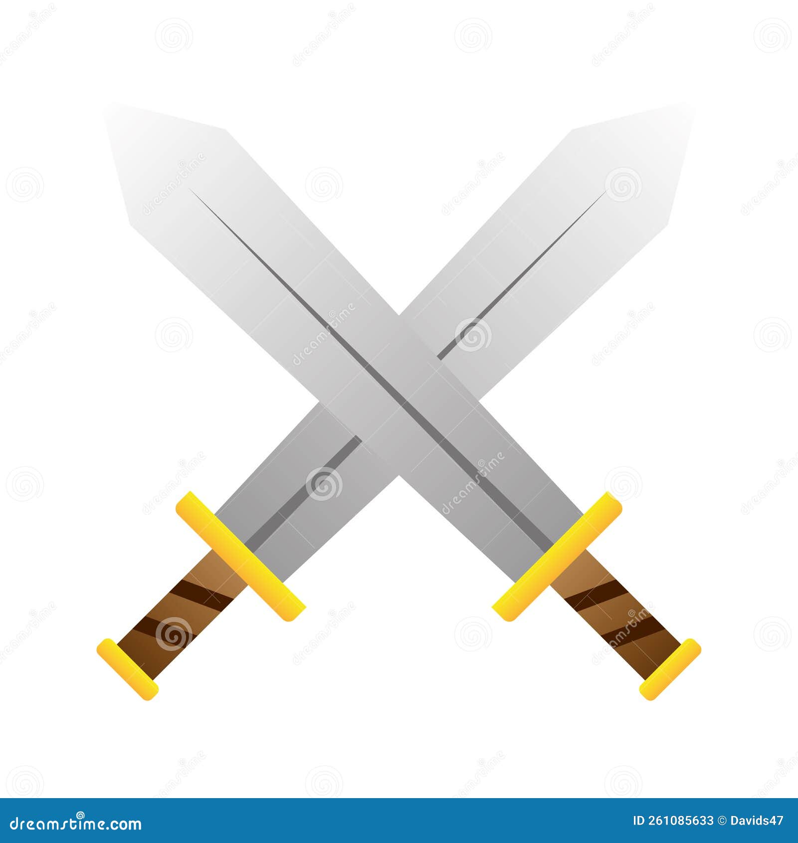 Pair of Sword Weapons Medieval Icon Vector Stock Vector - Illustration ...