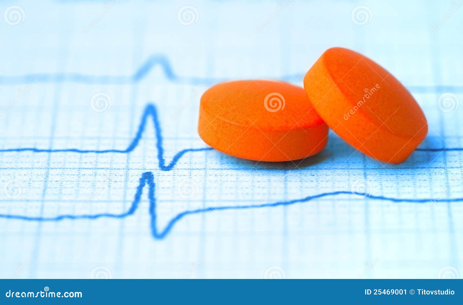 Pair of Tabs on the Cardiogram Stock Image - Image of pharmacy, healing ...