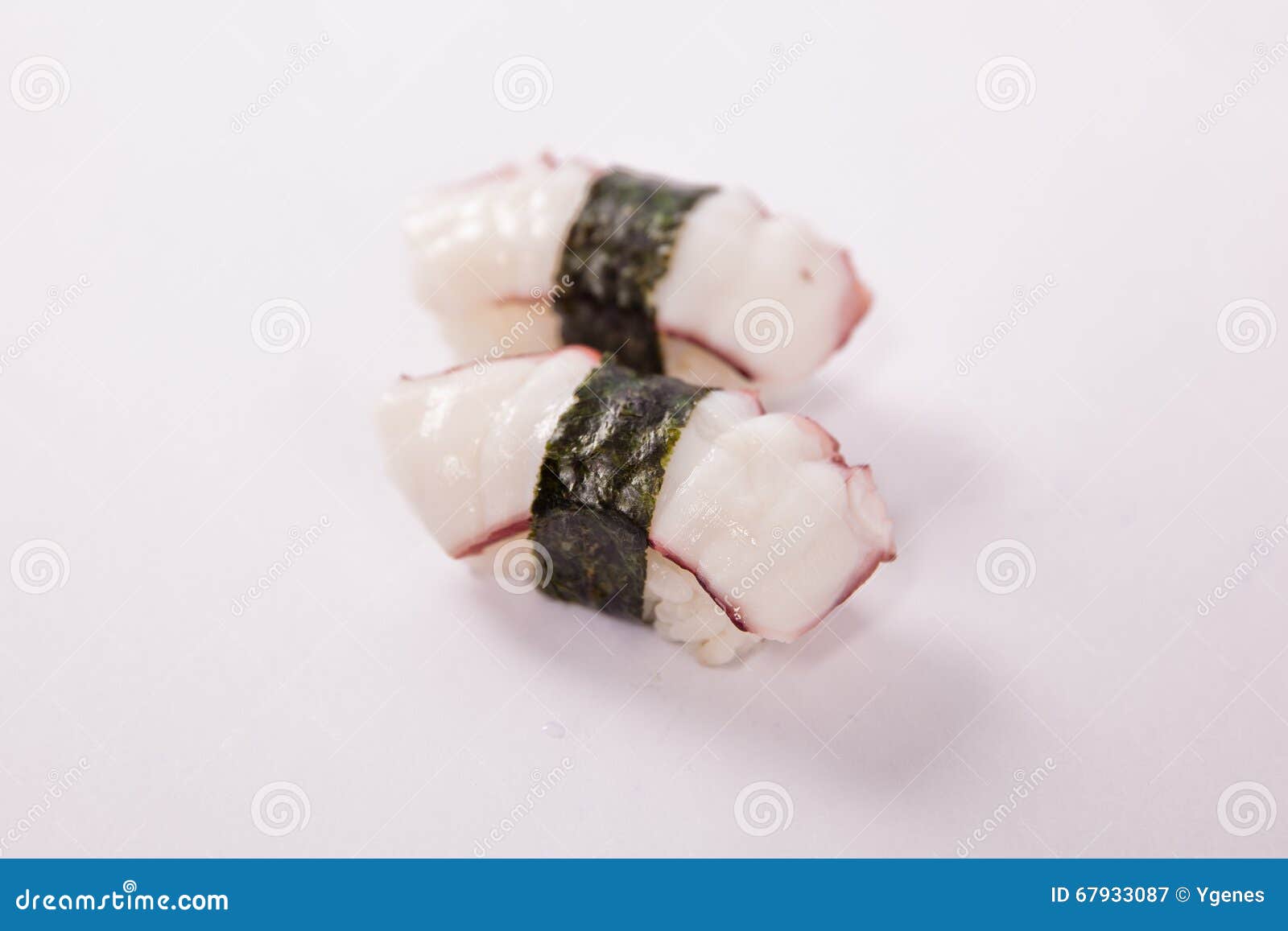 Pair of Tako (Octopus) Sushi Stock Image - Image of healthy, appetizer ...