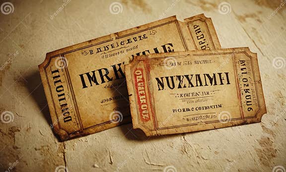 A Pair of Tickets To the Inkxamii Show. Stock Illustration ...