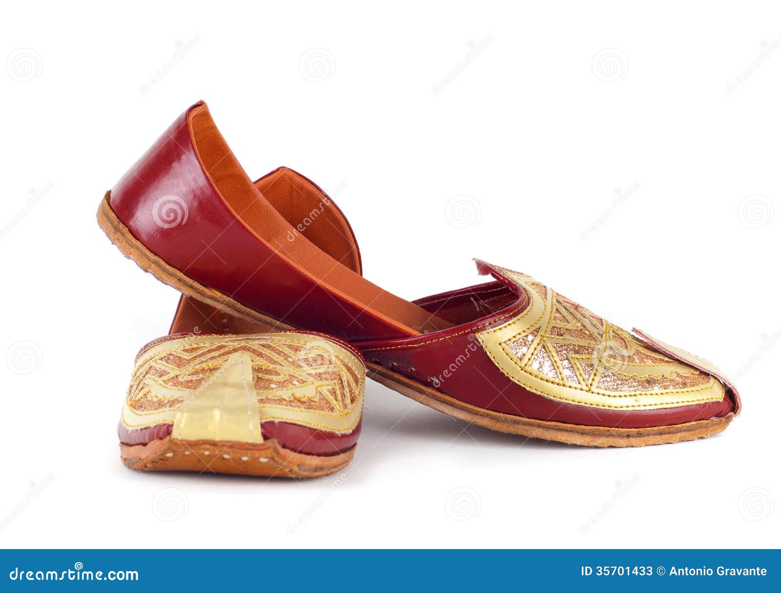 Pair of Traditional Indian Shoes Stock Image - Image of handcraft, pair ...