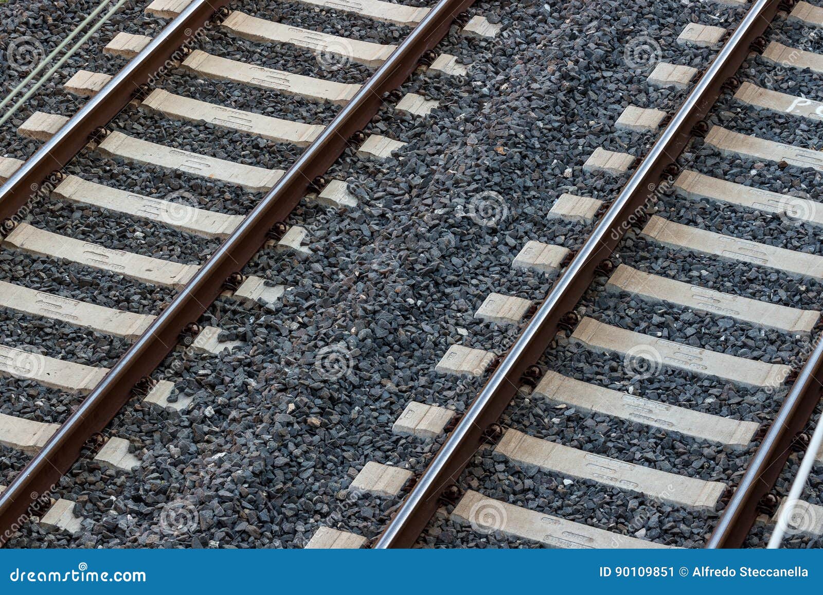Pair of train rails stock image. Image of industry, path - 90109851