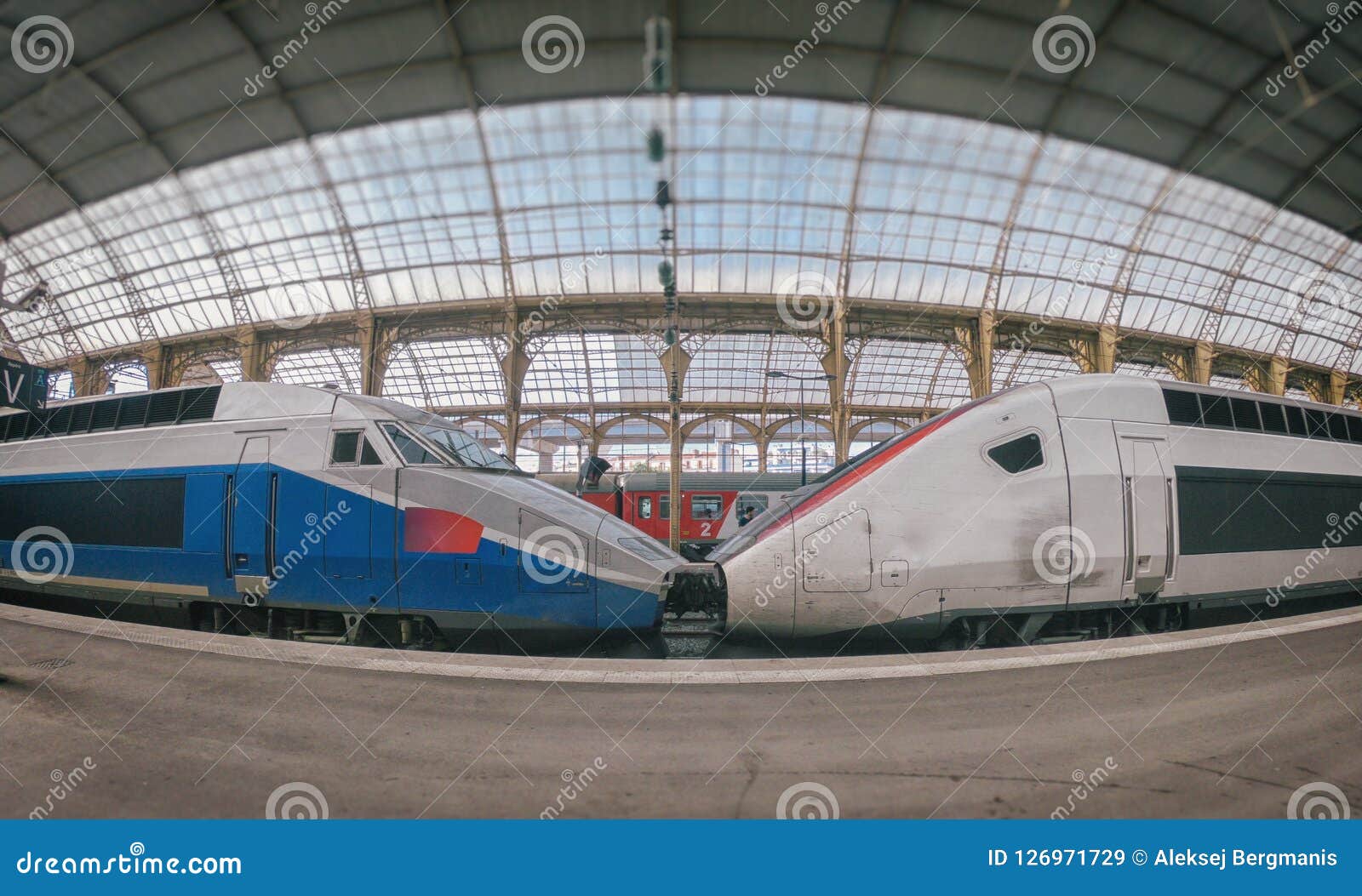 Passenger High-speed Train at the Station in Nice Stock Image - Image ...