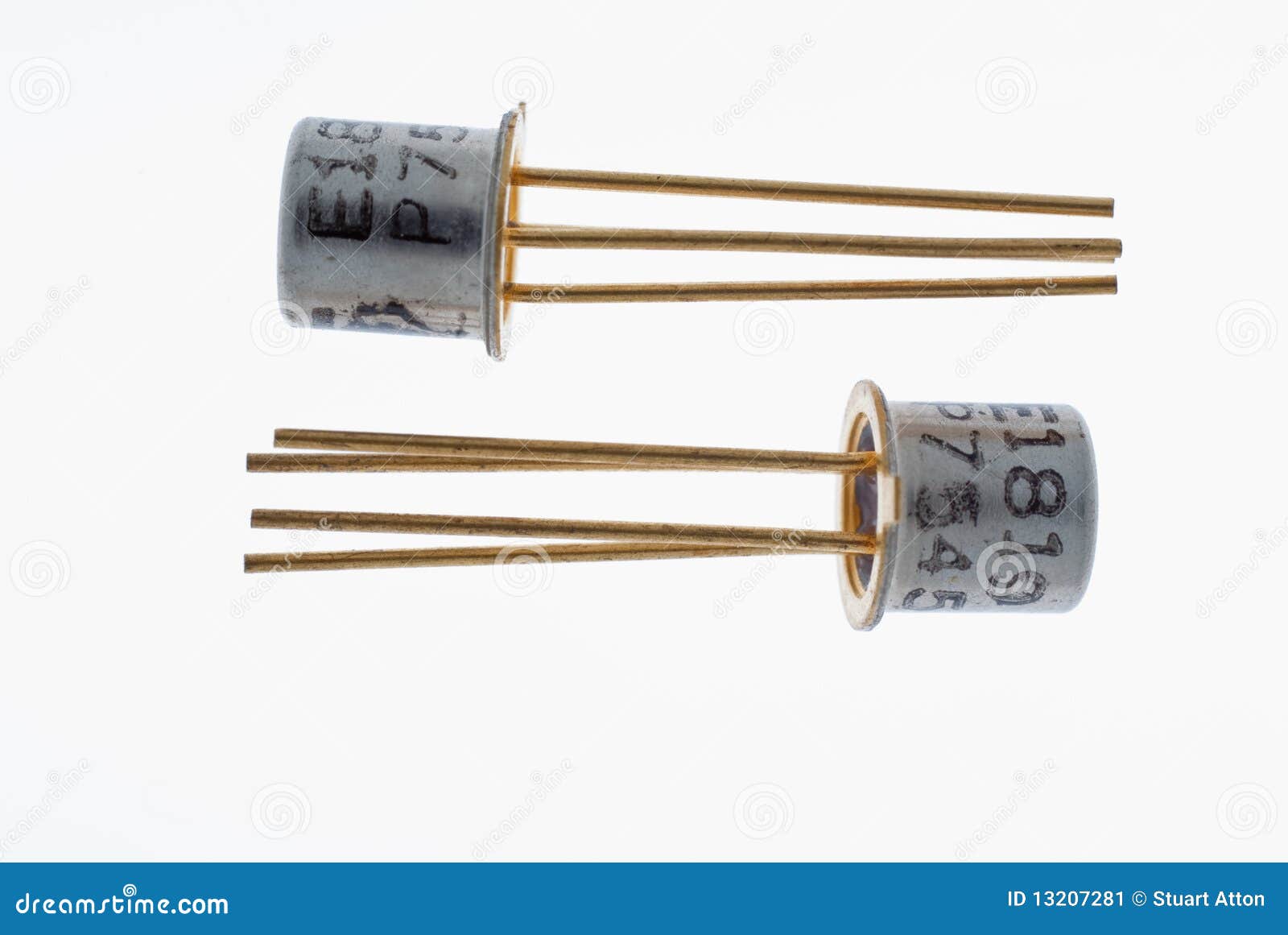 Pair of transistos stock image. Image of electronic, black - 13207281