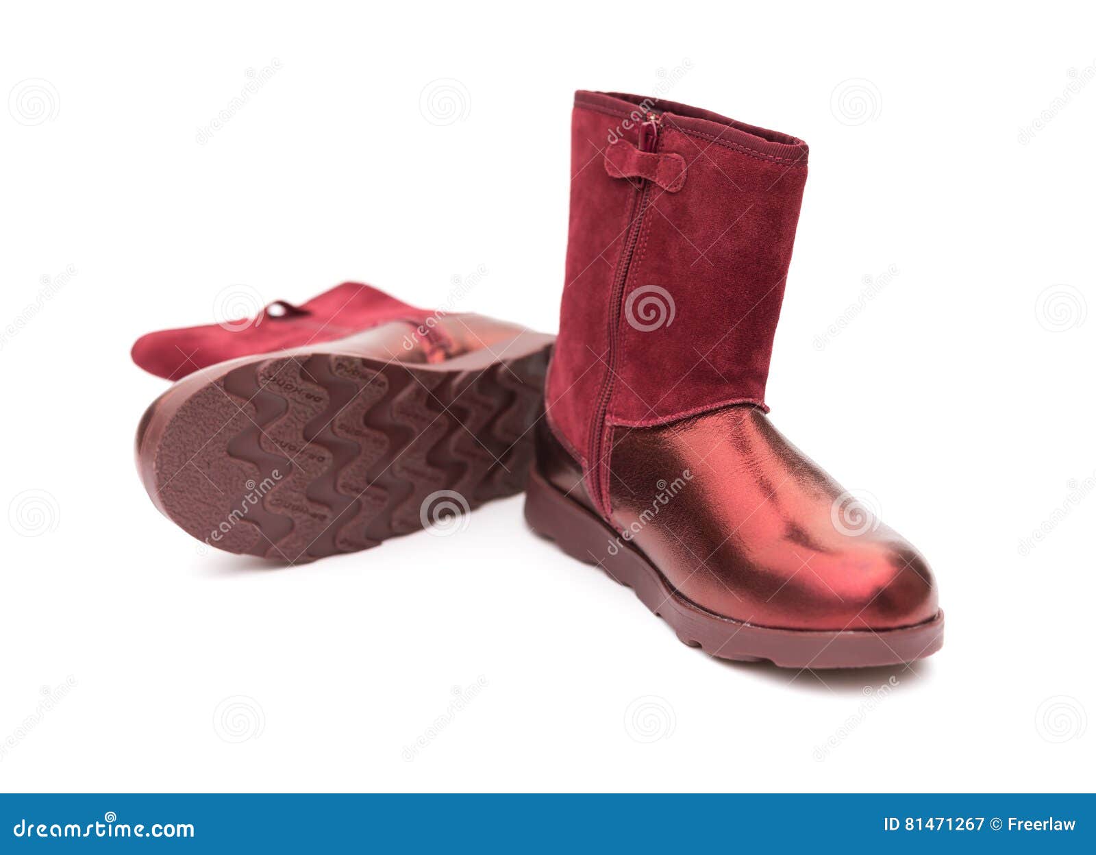 Pair of Trendy Bronzed Shoes for Lady Stock Image - Image of comfort ...