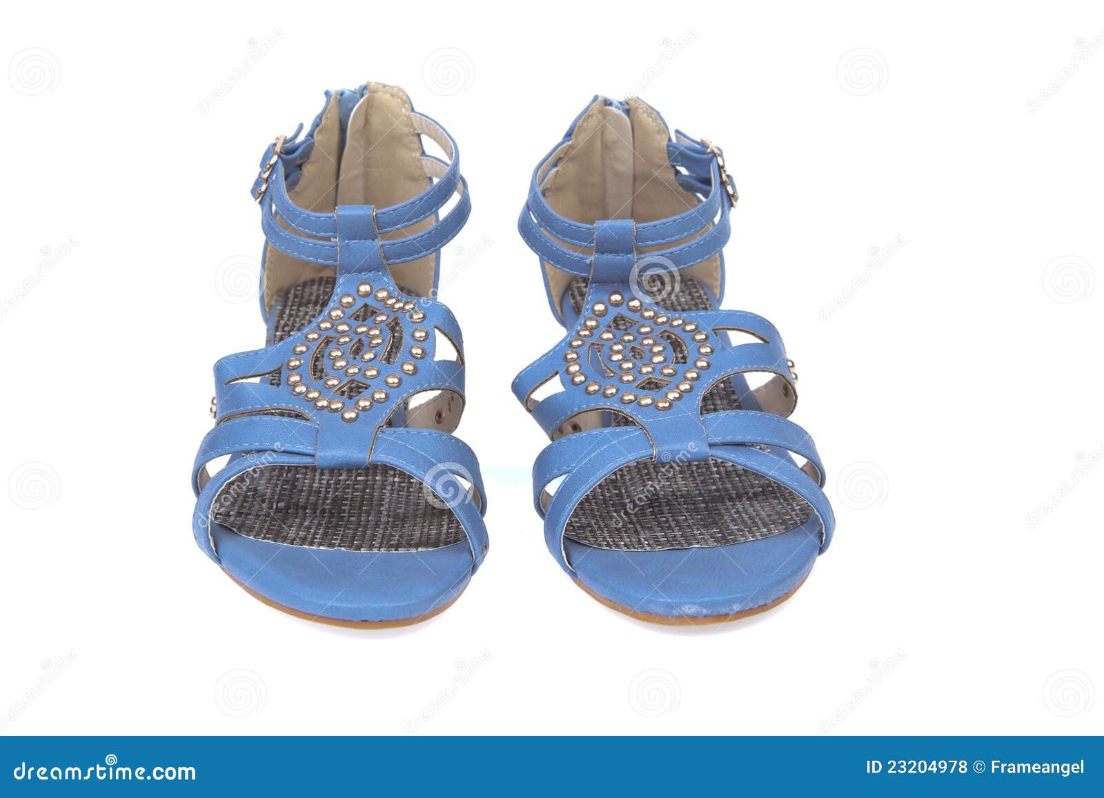 Pair of Trendy Summer Female Sandals Stock Photo - Image of shoe, girl ...