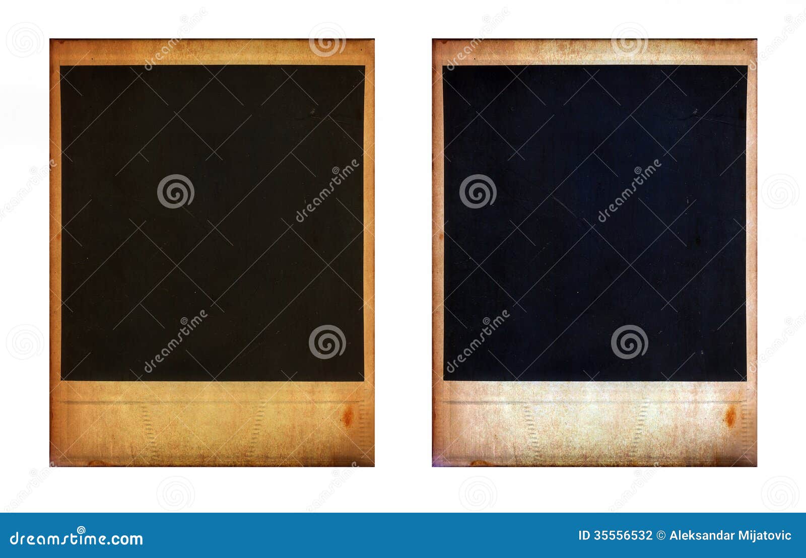 Pair of Two Old Instant Photo Frames Stock Photo - Image of instant ...