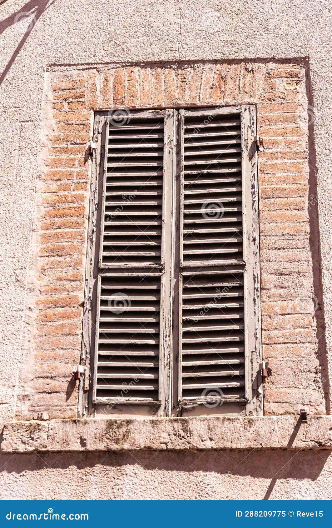 Pair of Weatherd and Deteriorating, Green Window Shutters, on A1500 S ...